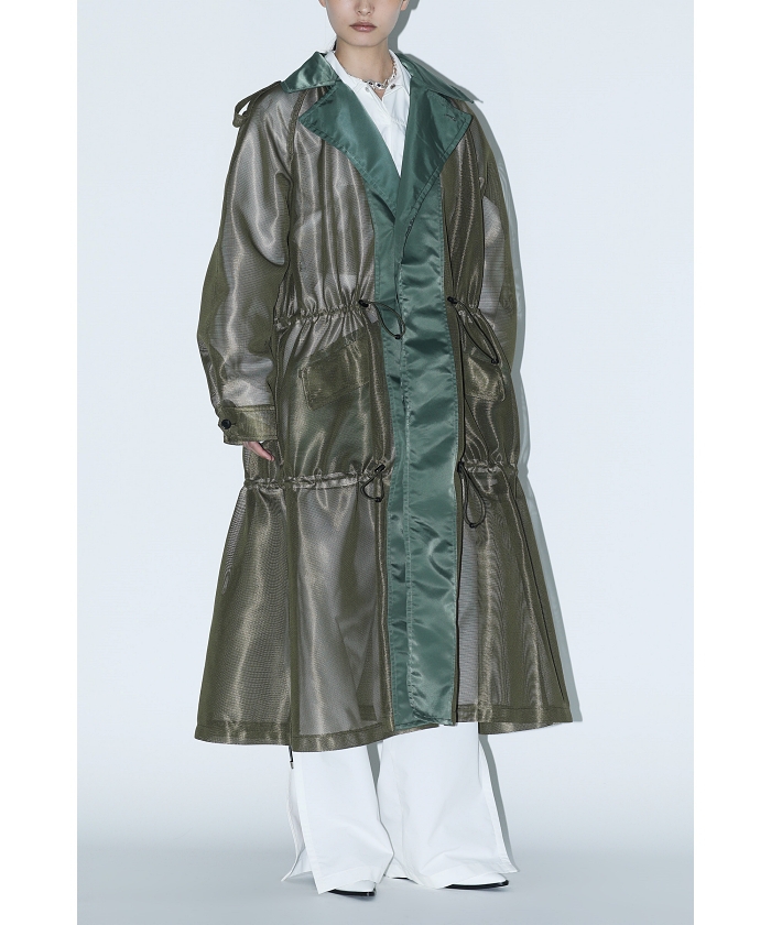 TOGA PULLA】Nylon twill mesh coat(F24DA020)|阪急百貨店公式 TOGA PULLA】Nylon twill mesh coat(F24DA020)|阪急百貨店公式