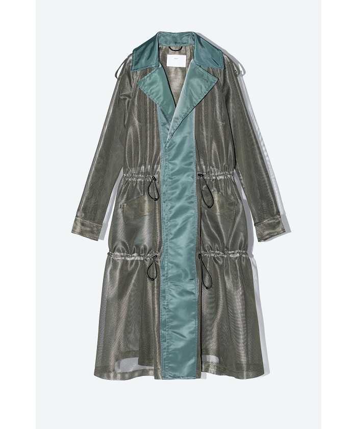 TOGA PULLA】Nylon twill mesh coat(F24DA020)|阪急百貨店公式 TOGA PULLA】Nylon twill mesh coat(F24DA020)|阪急百貨店公式