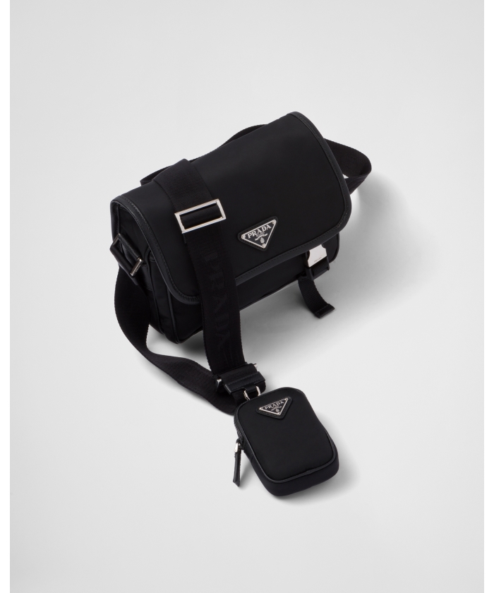 Re-Nylon x サフィアーノレザー ショルダーバッグ Re-Nylon x サフィアーノレザー ショルダーバッグ